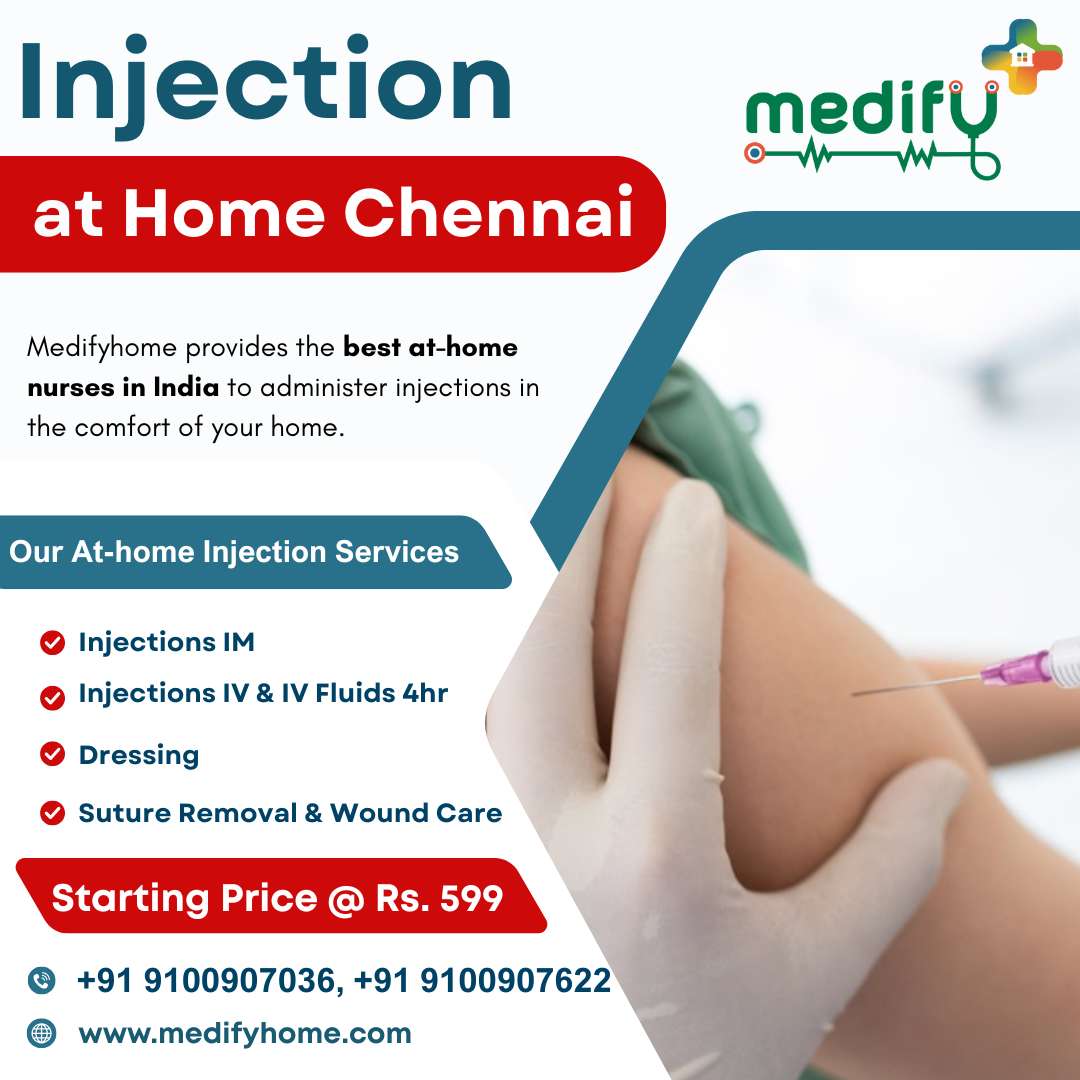 Injection at Home in Chennai | Certified Nurse | Medify